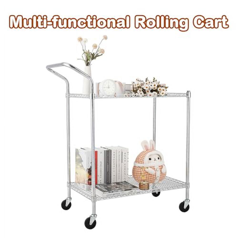 2/3 Tires Heavy Duty Commercial Grade Utility Cart, Wire Rolling Cart ...