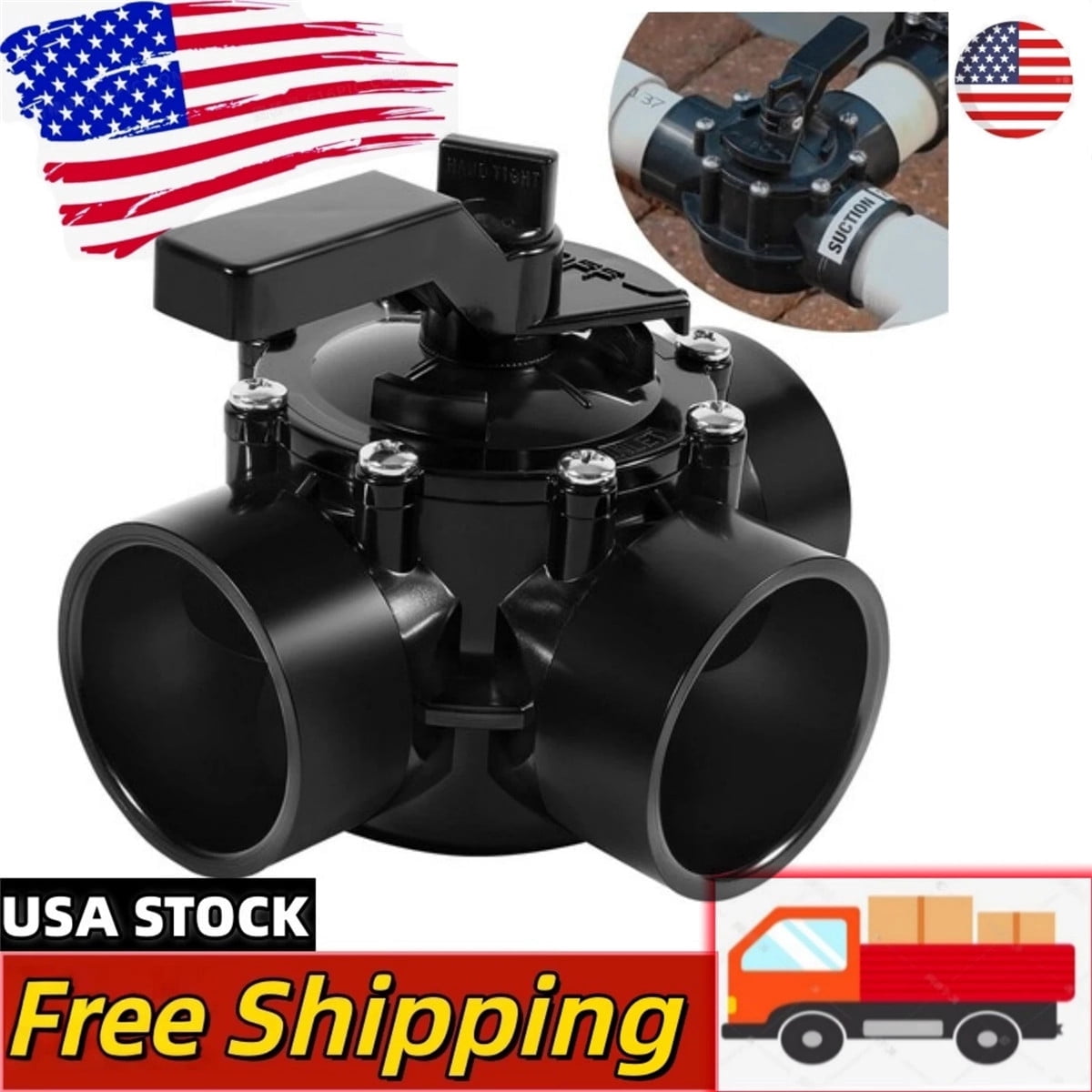 2″ 3-Way Pool Valve – Premium CPVC/PVC – Replaces Jandy 4717 NeverLube ...