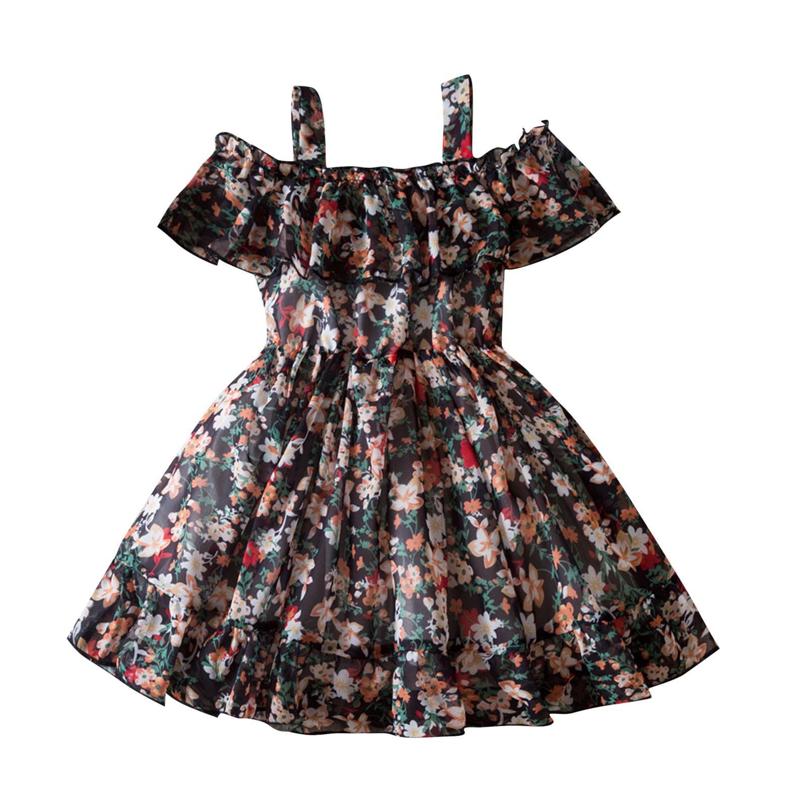 2-3 Years Girl Dress Floral Short Sleeve Dresses A-line Party Summer ...