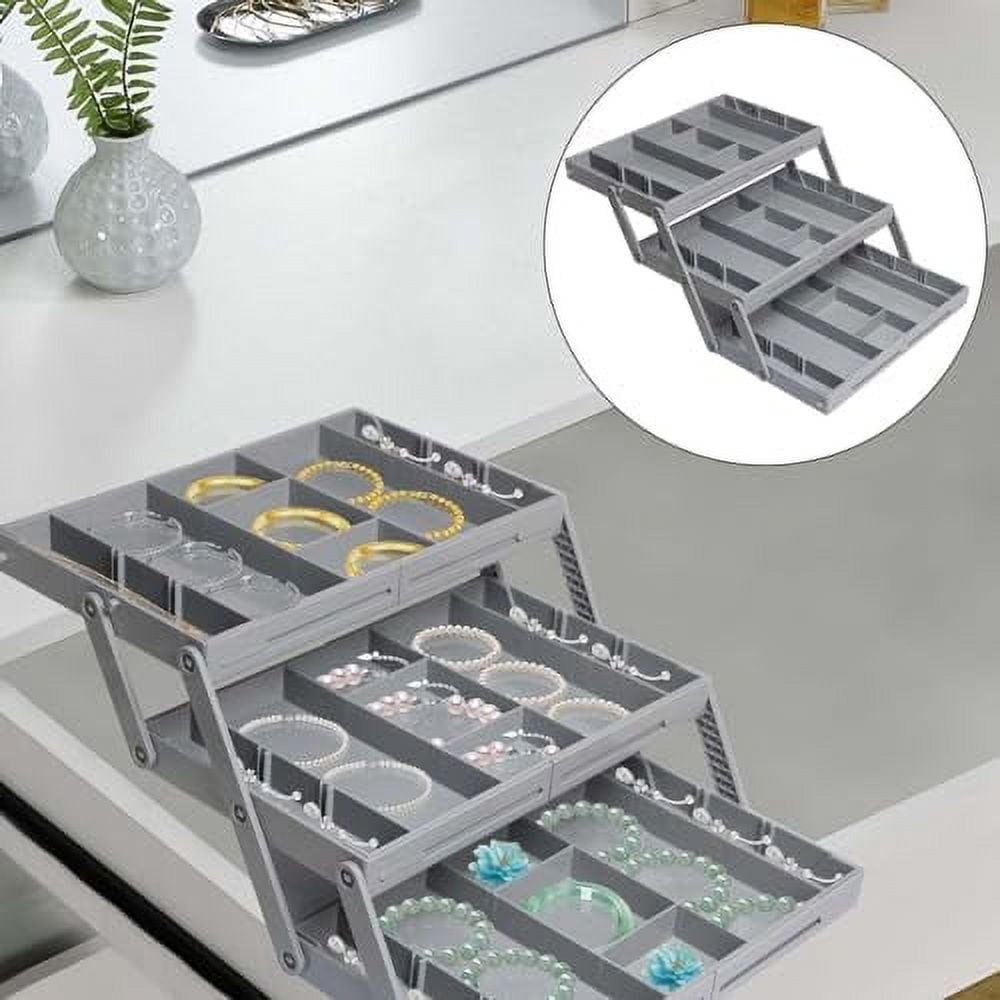 2/3 tier d er organizer multi level expandable desk organizer trays for ...