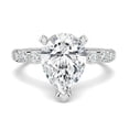 2.30 CT Pear Cut Hidden Halo Lab Grown Diamond Engagement Ring 925 ...