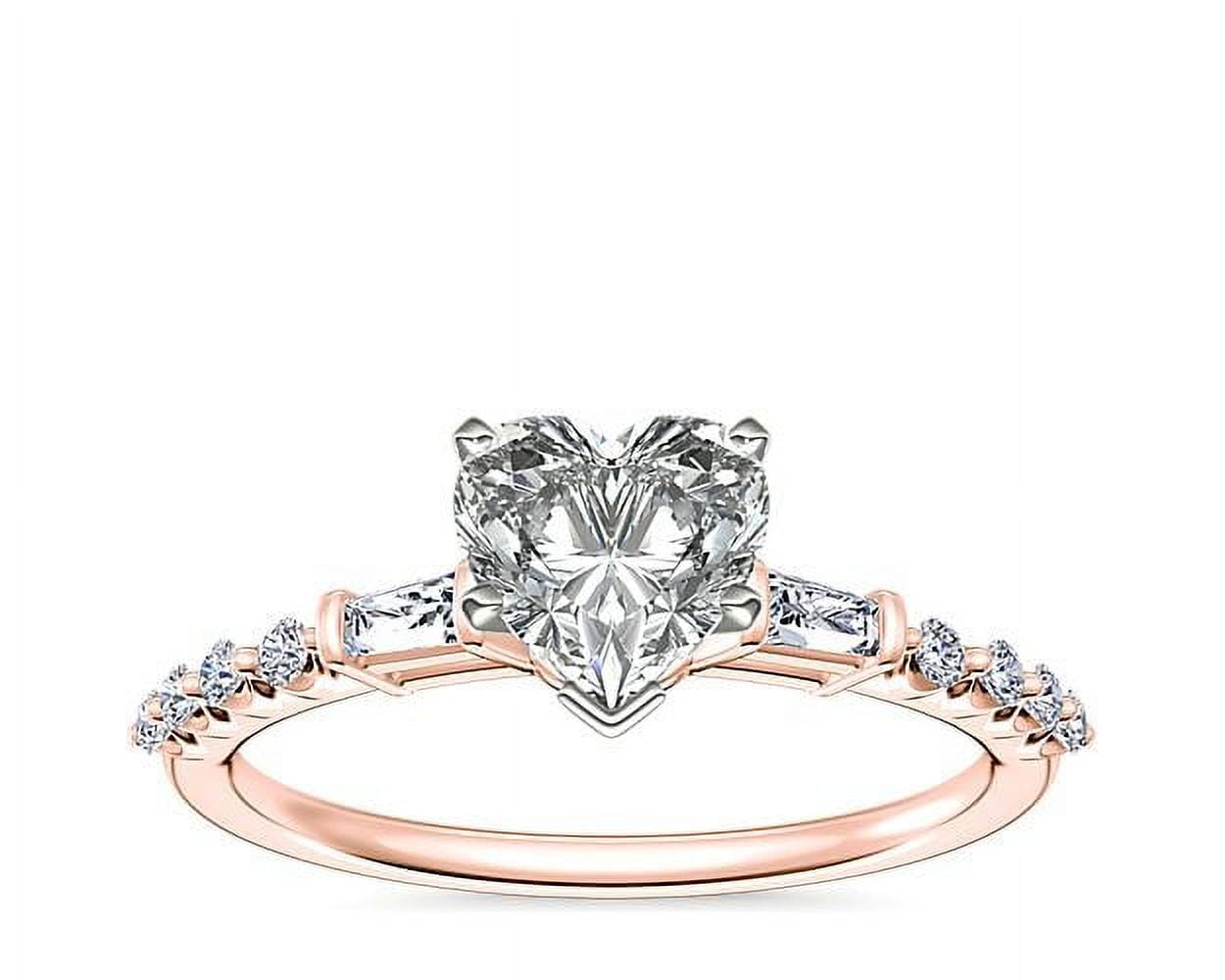 2.30 Carat Heart Cut (D/VVS1) Moissanite Stunning Engagement Ring for ...