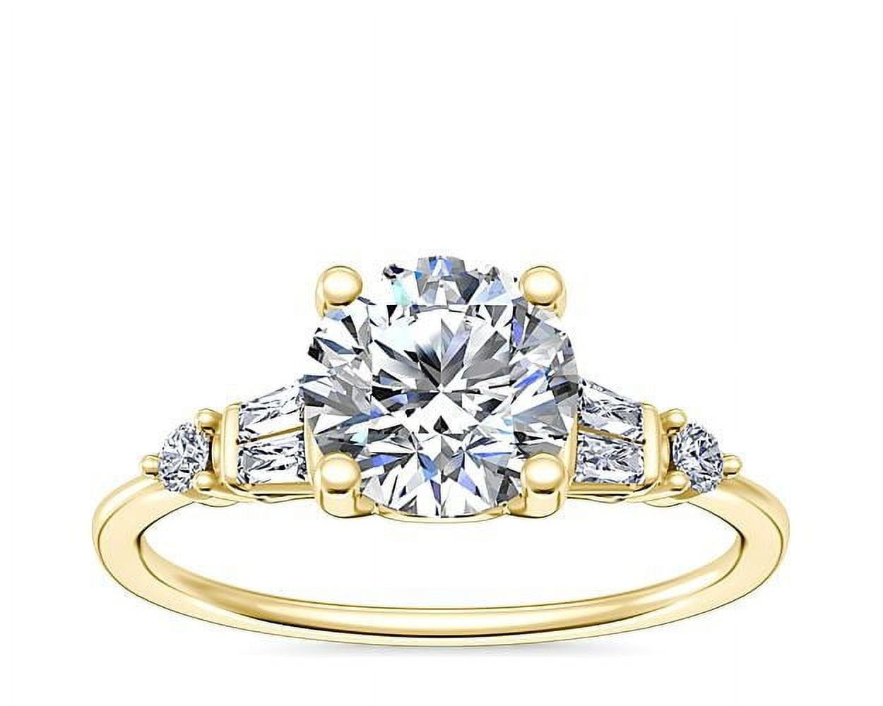 2.30 Ct Round Cut Shiny (D/VVS1) Moissanite Bridal Ring for Women Solid ...