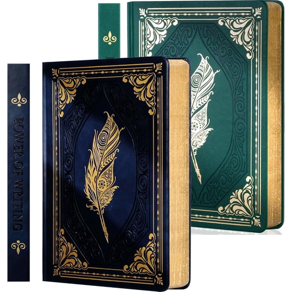 2 320 Pages Thick Hardcover Journaling Notebooks Leather Journal for ...