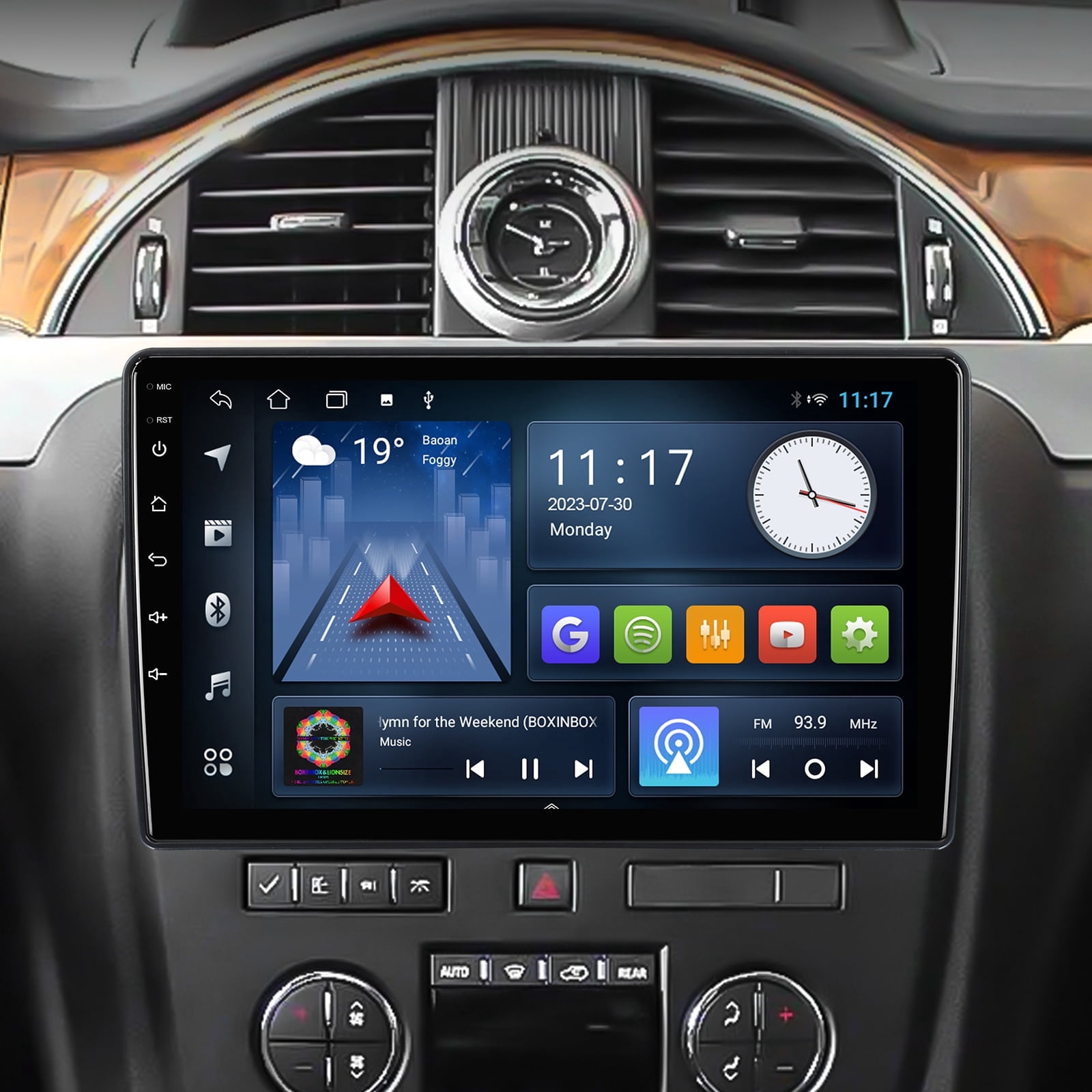 10.1'' Android 10 Car Stereo with GPS, CarPlay, Easy Install for ...