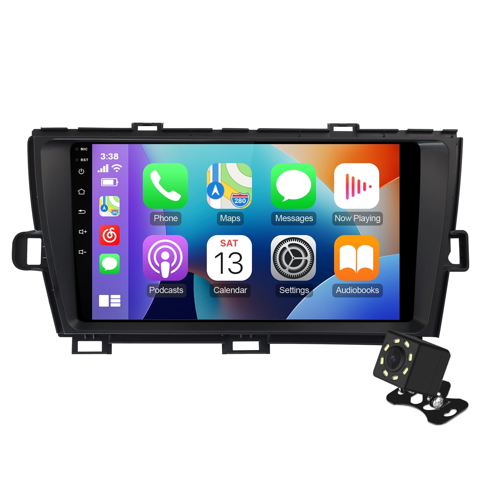 2+32G 9 inches Android 12 Double Din Car Stereo for Toyota Prius 2010 ...
