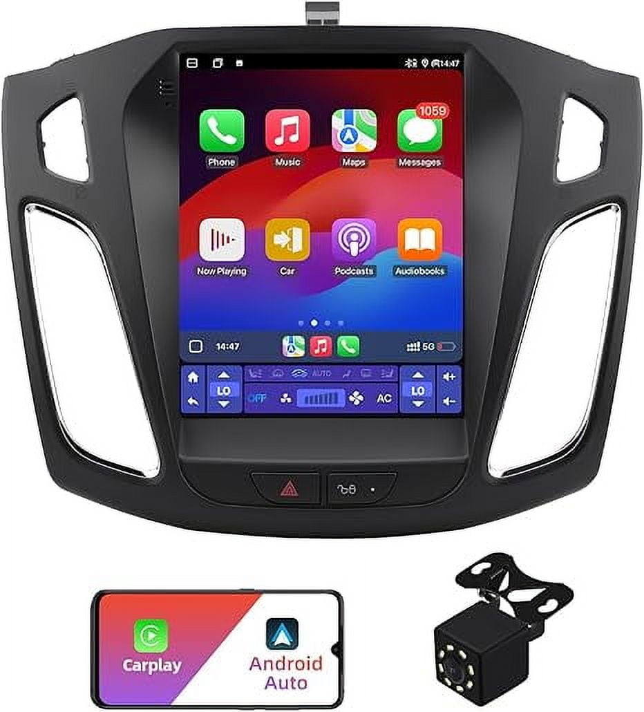 2+32G Android 12 Double Din Car Stereo for Ford Focus 2012-2018 with 10 ...