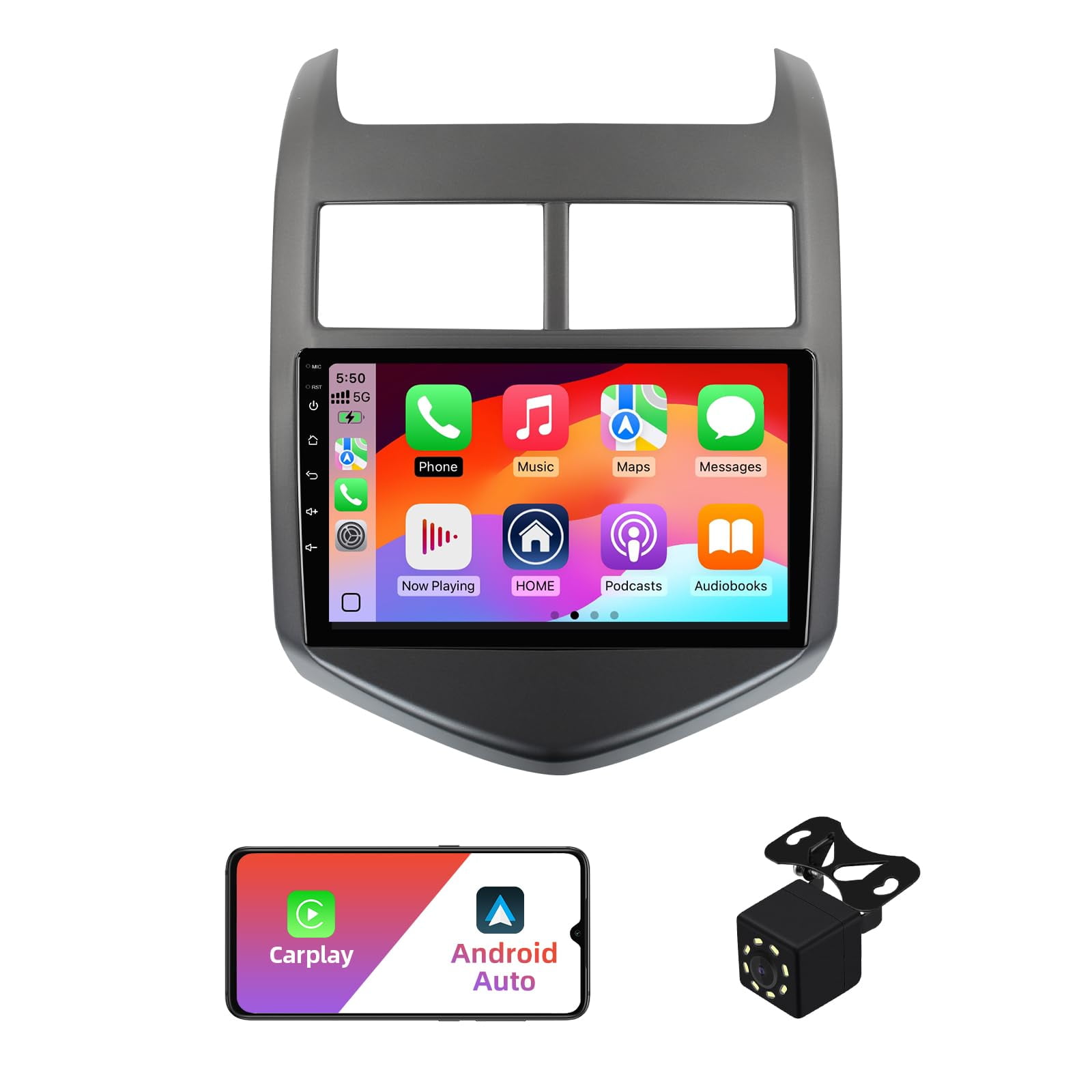 2+32G Android 13 Double Din Car Stereo for Chevrolet Sonic Aveo 2011 ...