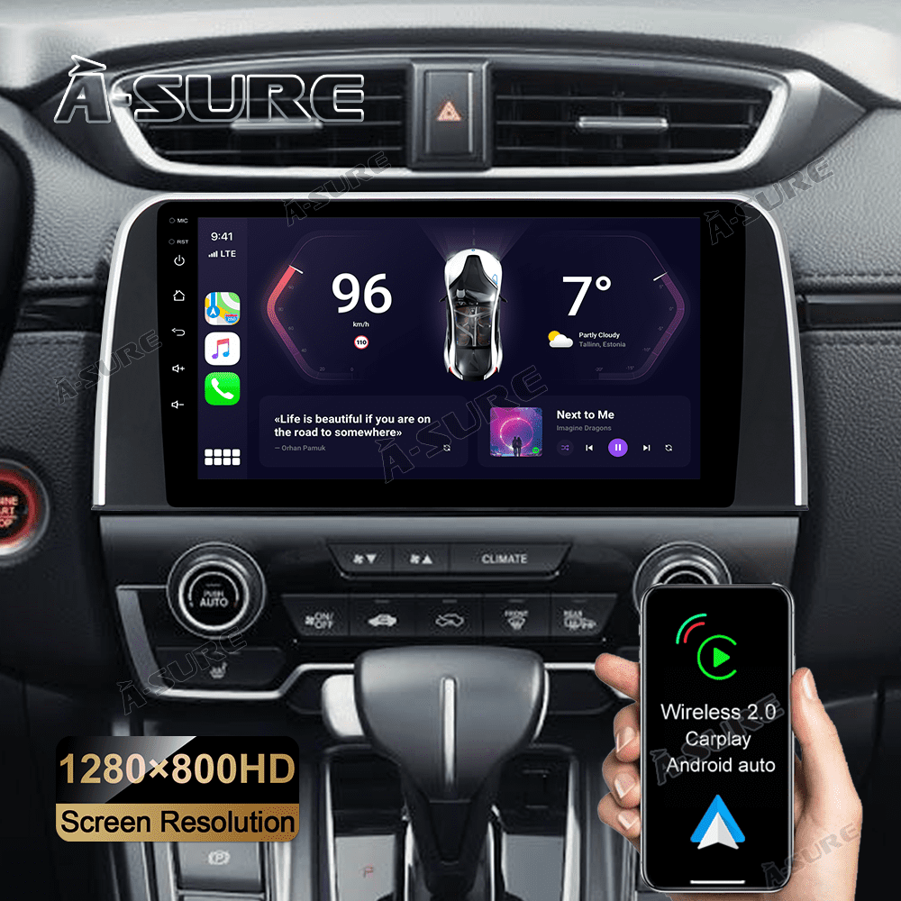 2+32GB Android 13 Apple CarPlay Car Stereo Radio for Honda CR-V CRV 2017-2021 GPS Navi WiFi ...