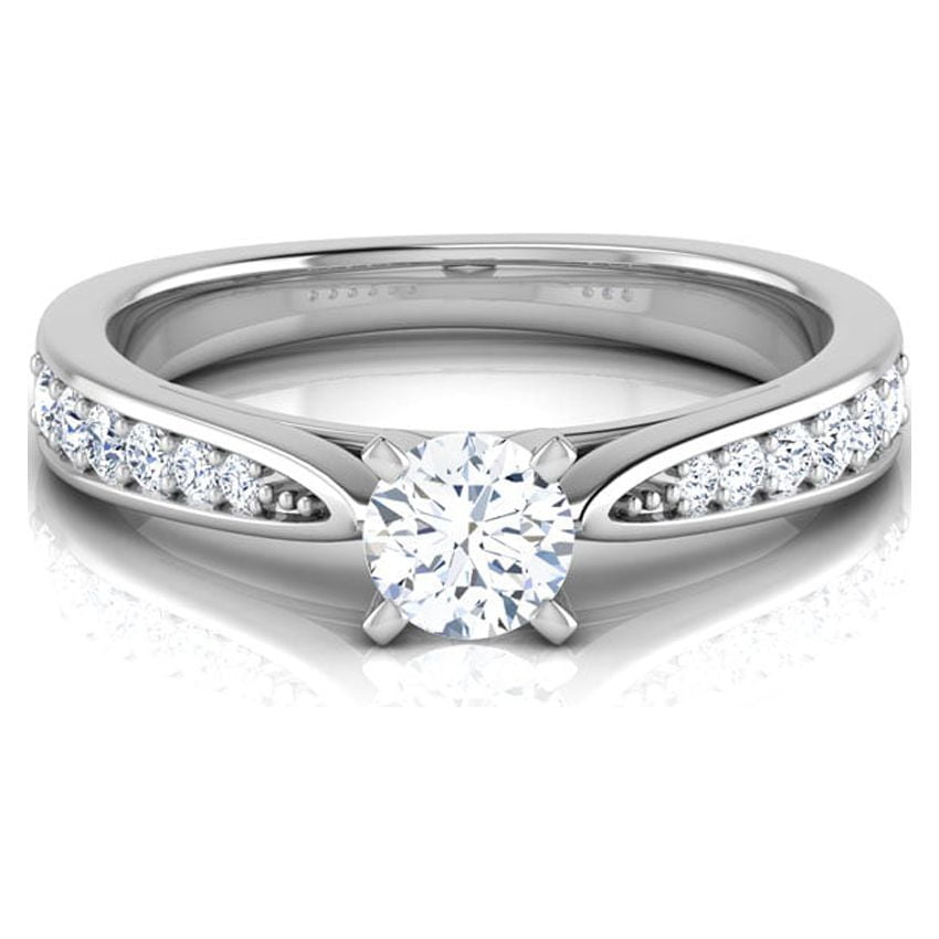 2.34 Ct Round Diamond Wedding Rings for her Solid 18K White Gold ...