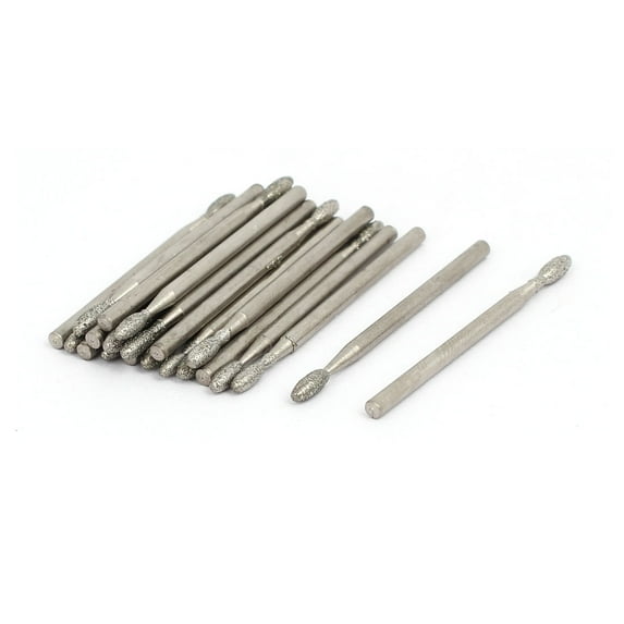 2.35mm Shank 2.5mm Tip Dia Oval Head Grinding Bit Diamond Mounted Point ...