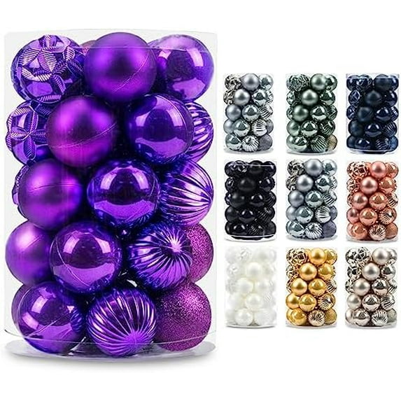2.36''/60mm 34ct Christmas Ball Large Ornaments Party Decorations ...