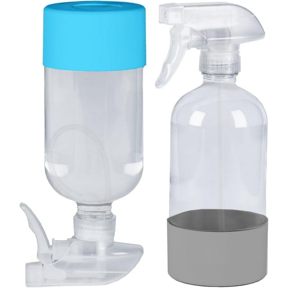 2 360? Glass Bottles with Sleeve, 16 oz Empty Refillable Containers ...