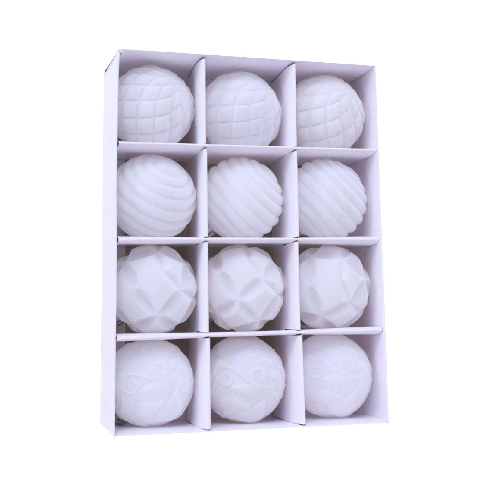 2.36In Velvet Christmas Ornaments 12 Pack Colorful For Holiday Tree ...