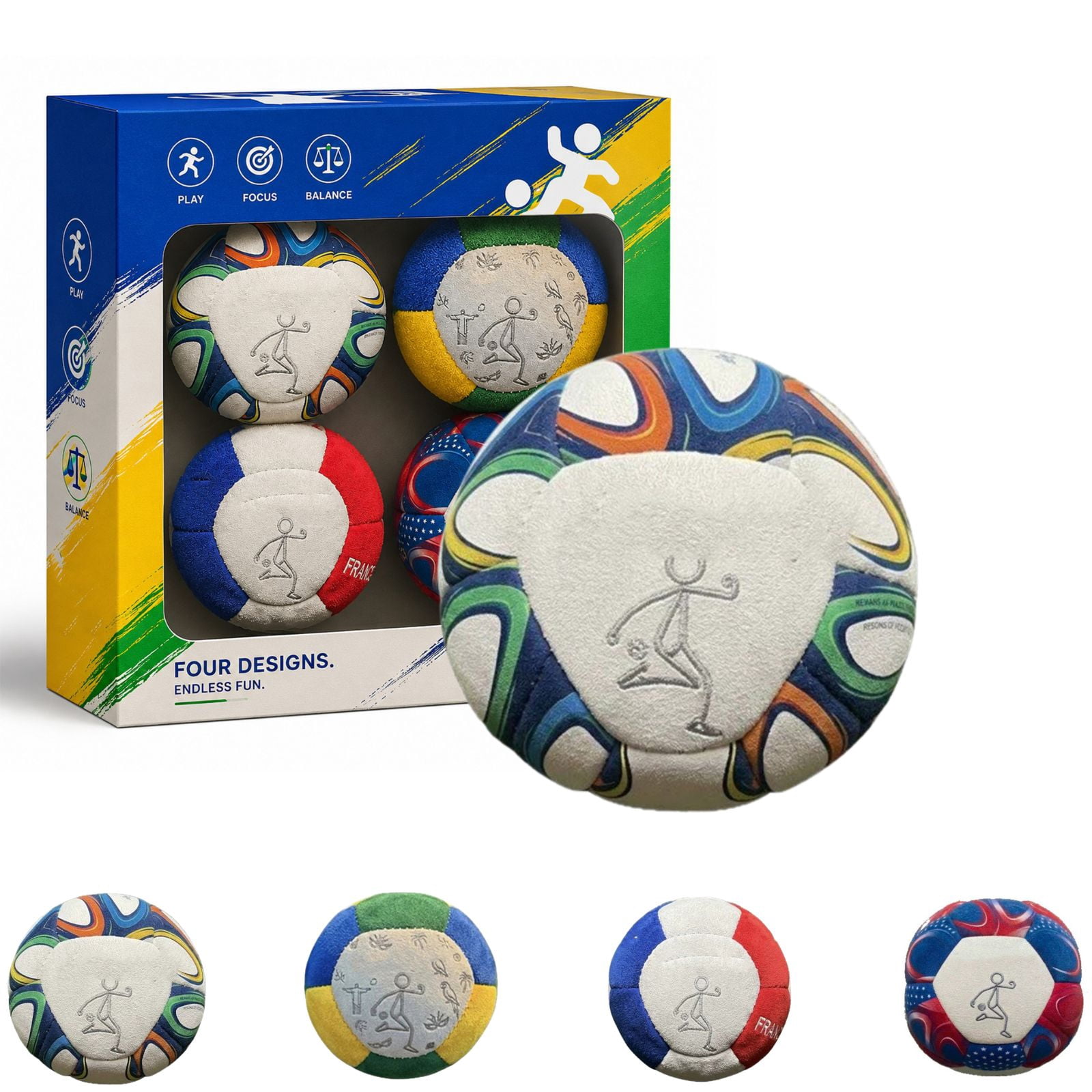 2.36in Classic Sand Filled Footbag, Kick Sack Ball for Indoor Outdoor ...
