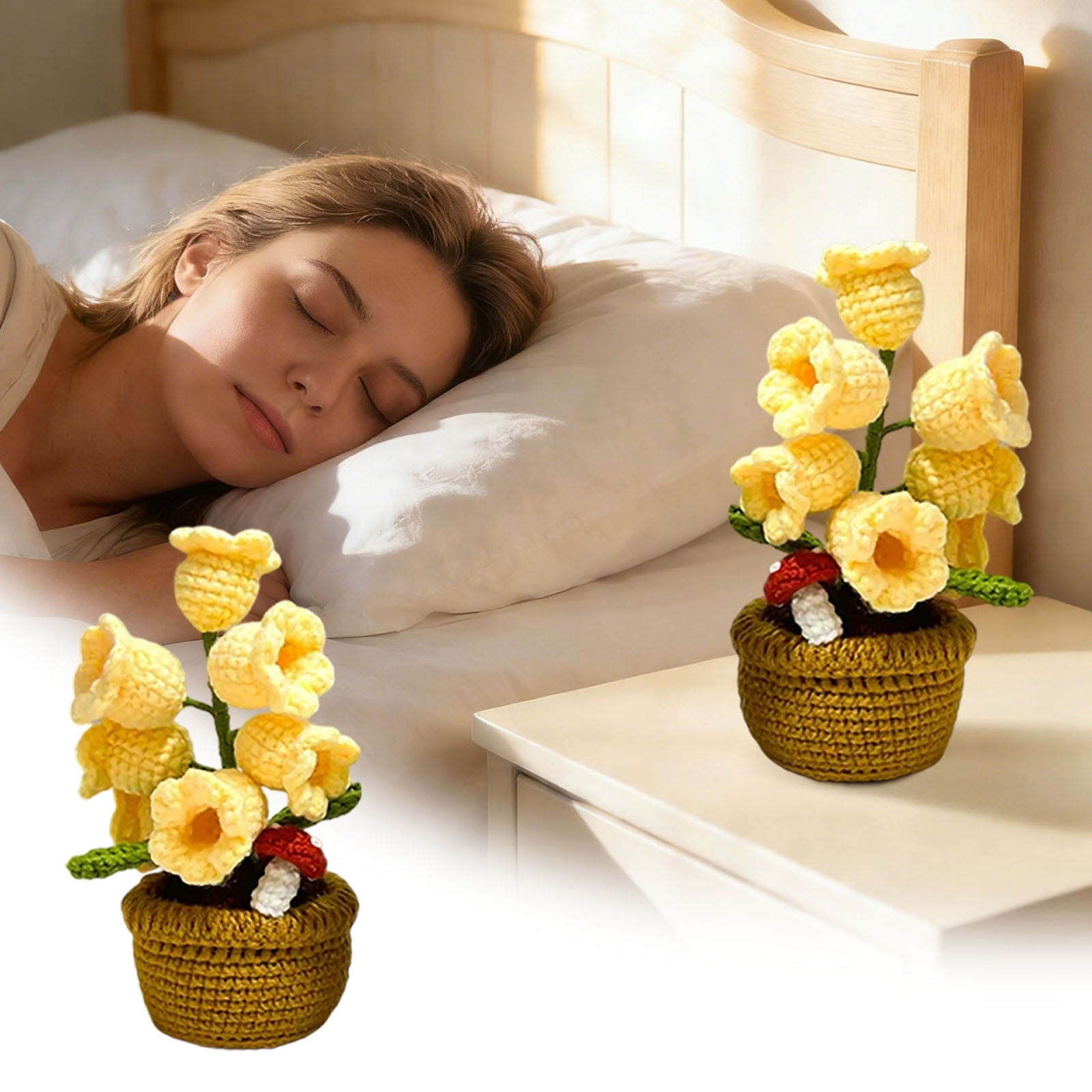 2.36x5.91-Inch Lily of the Valley Crochet Potted Ornament – Handmade ...