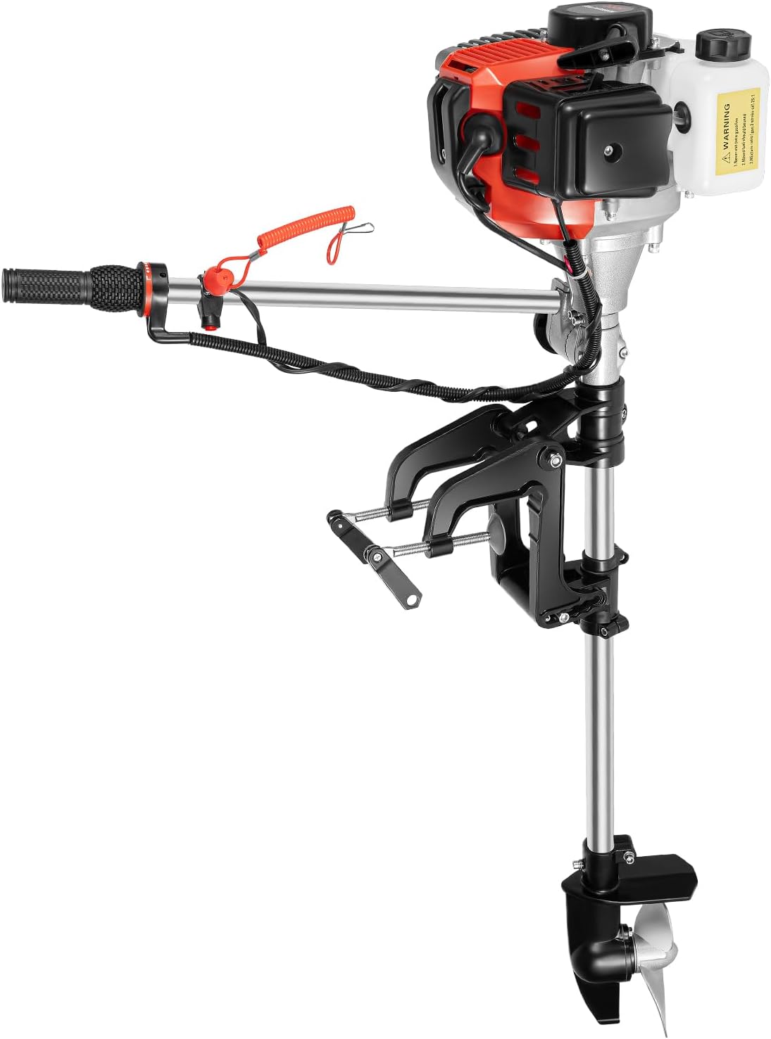 2.3HP 2 Stroke Outboard Motor, 52cc Marine Boat Motor with Air Cooling ...