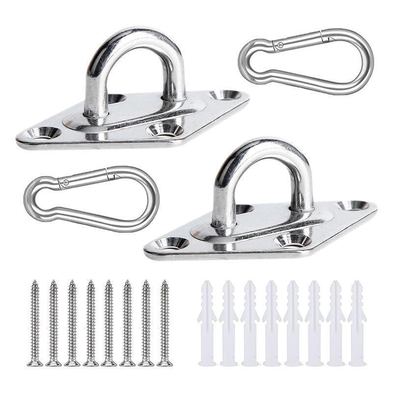 2.3Inch Stainless Steel Ceiling Hooks Pad Eyes Plate Marine Hardware ...