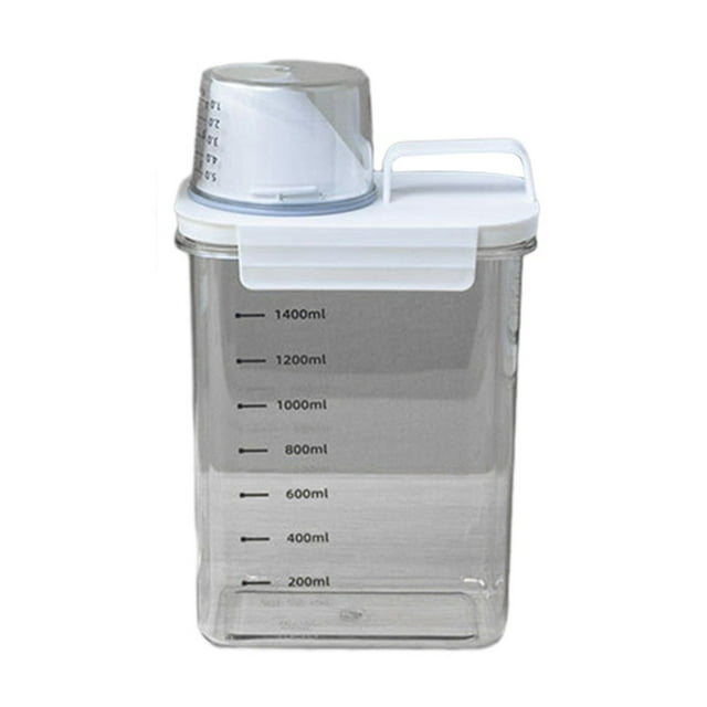 2.3L Sealed Carrying Handle Storage Jar Can Measuring Cup Capacity ...