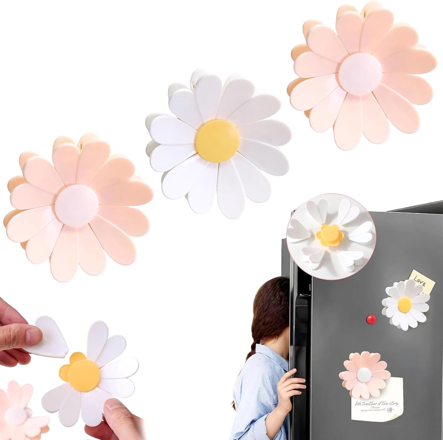 2/3PCS Cherry-Shaped Magnetic Food Clip & Fridge Magnet, Cute Flower ...