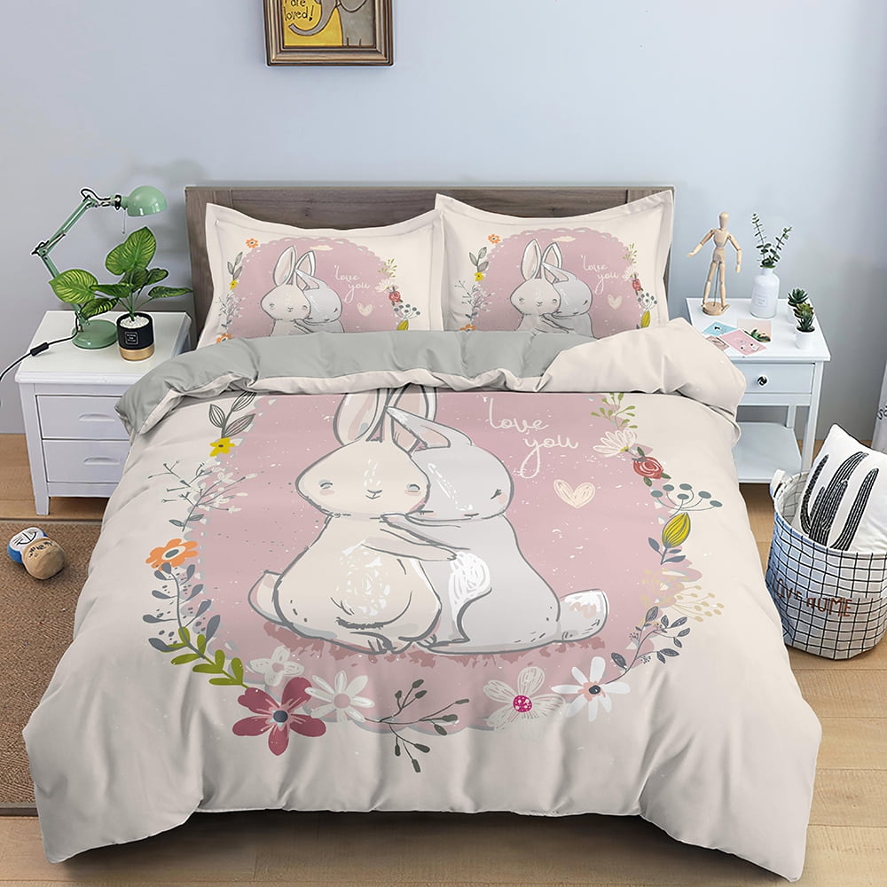 2/3Pcs Cartoon Animal Duvet Cover Bedding Set 3D Printed Quilt Cover ...