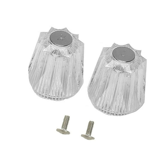 2/3Pcs Hot and Cold Shower Knob Acrylic Faucet Replacement Knobs for Bathroom and Kitchen Use ...