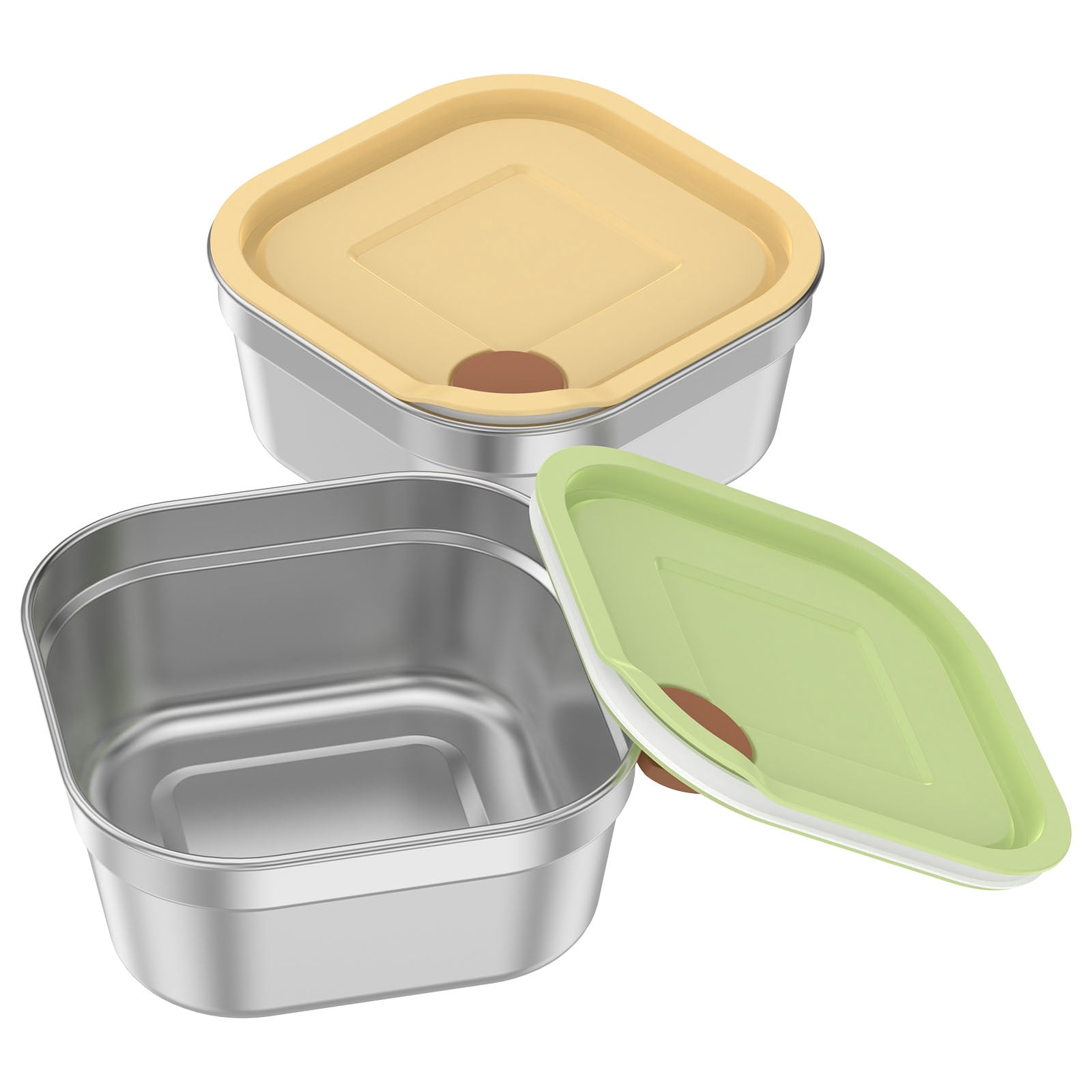 2/3Pcs Sandwich Containers 20oz Stainless Steel Snack Container with ...