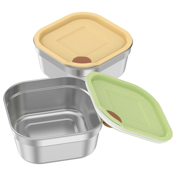 2/3Pcs Sandwich Containers 20oz Stainless Steel Snack Container with ...