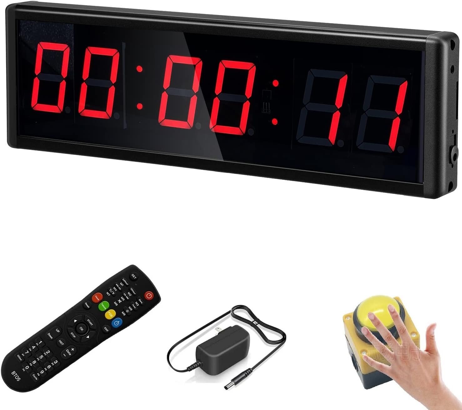 2.3inch Digital Countdown Wall Clock Large Stopwatch with Remote and ...
