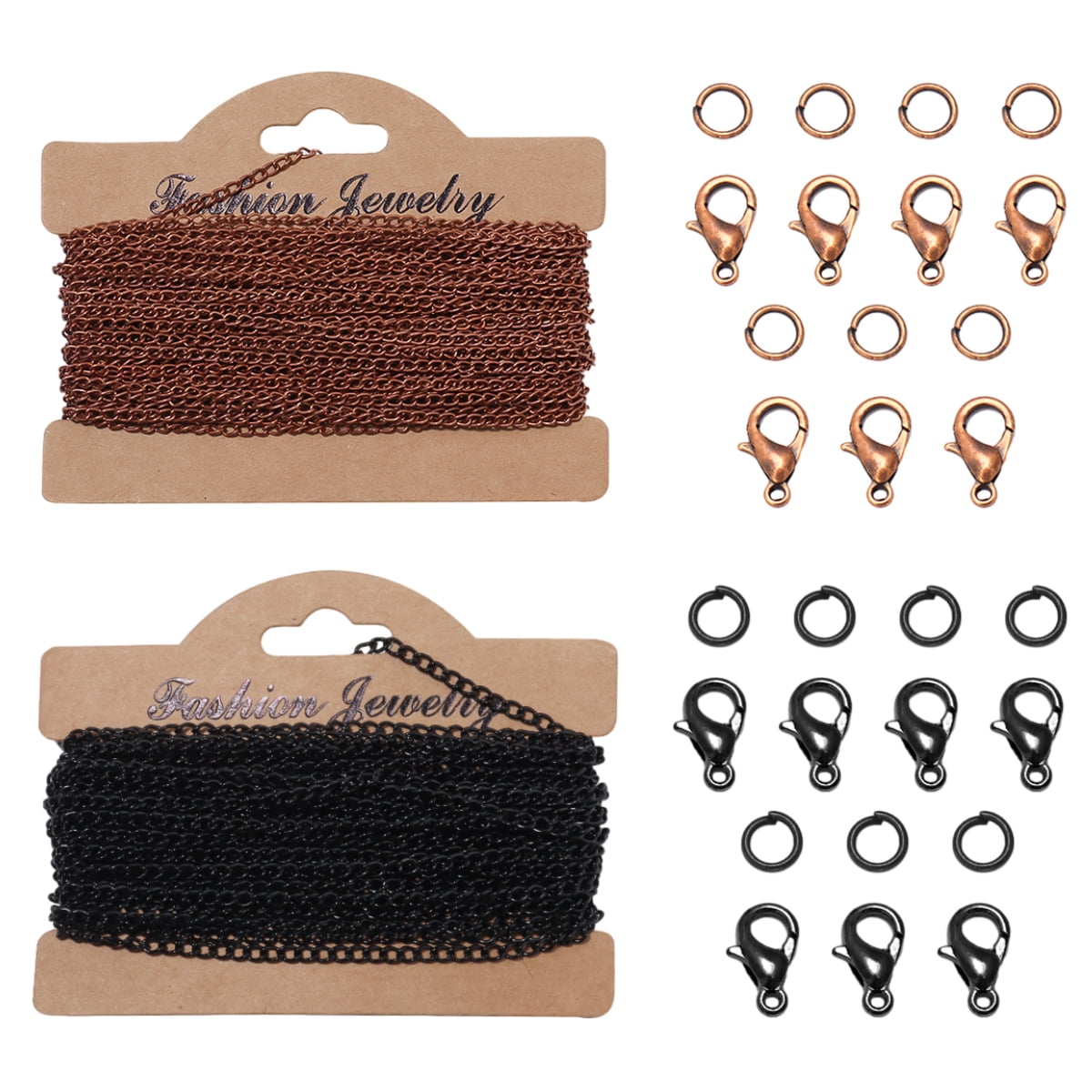 2*3mm Chains with 14 Lobster Clasps+14 Jump Rings, Craft Chain for ...