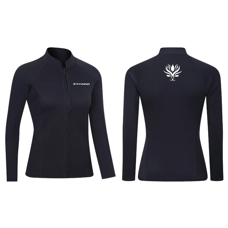 2-3mm Neoprene Wetsuit Top Couple's Long-sleeved Diving Jacket Warm ...