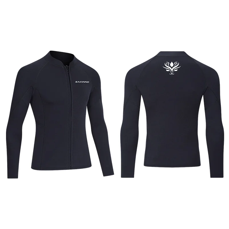 2-3mm Neoprene Wetsuit Top Couple's Long-sleeved Diving Jacket Warm ...