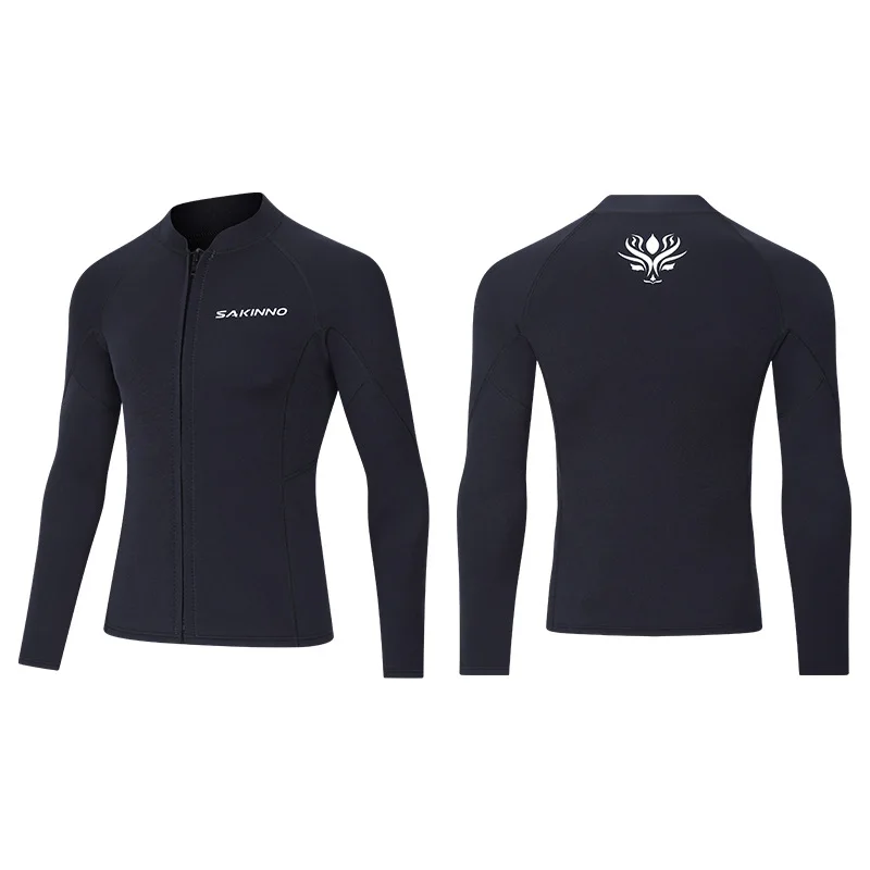 2-3mm Neoprene Wetsuit Top Couple's Long-sleeved Diving Jacket Warm ...