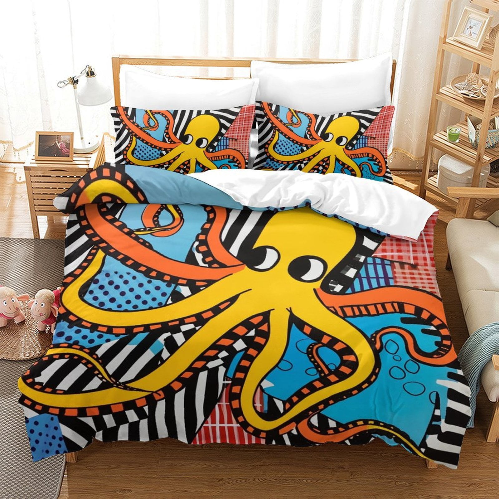 2/3pcs Bedding Set 3D Octopus Printed Duvet Cover Set Benthos Theme ...