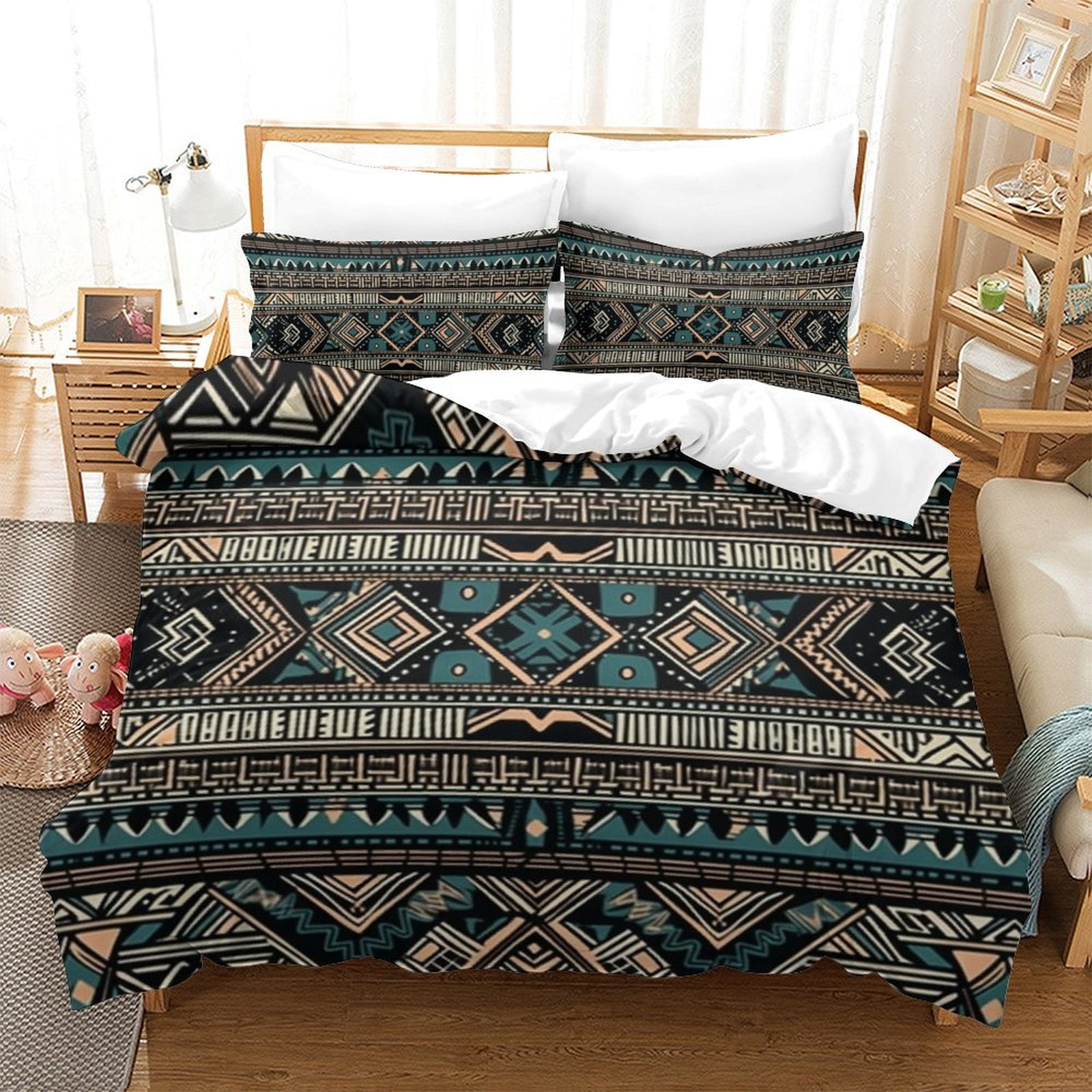 2/3pcs Bedding Set Black and White Bohemian Duvet Cover Set Home Modern ...