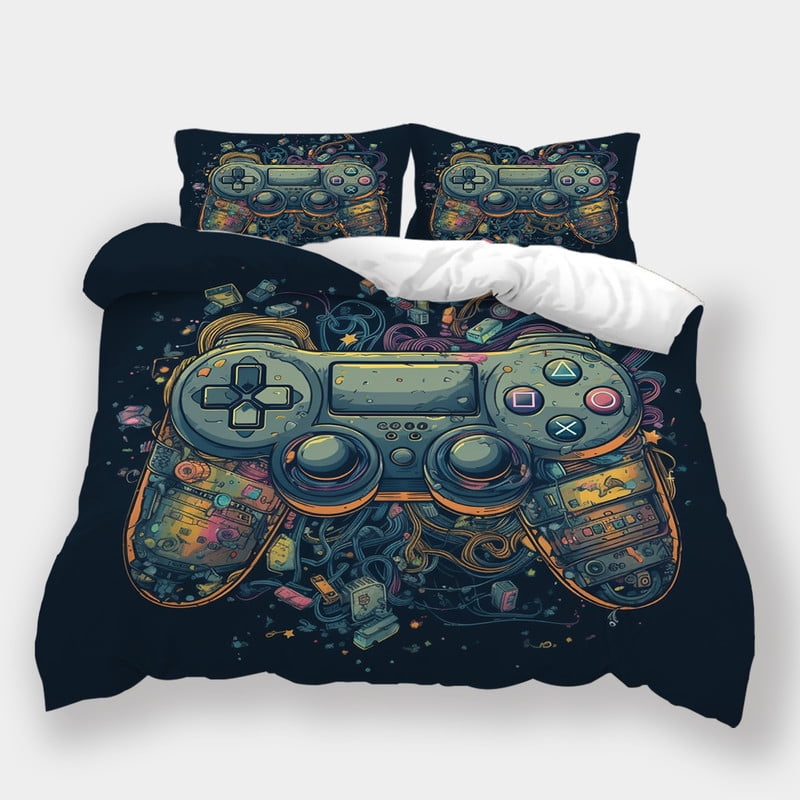 2/3pcs Bedding Set Game Controller Printed Bedspreads Kids Adult High ...