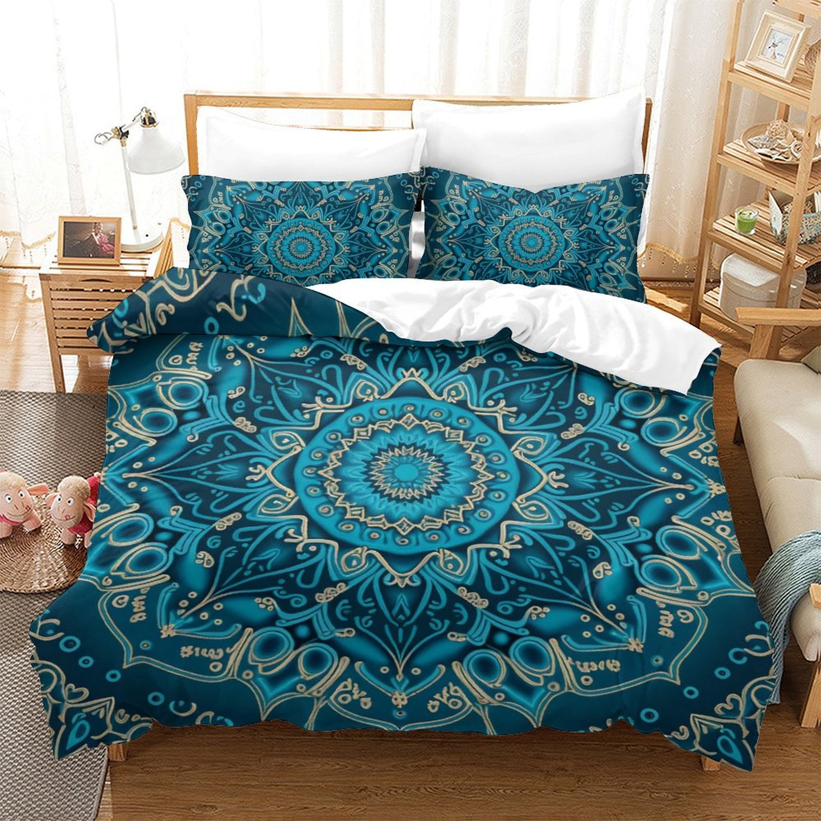 2/3pcs Bedding Set Mandala Pattern Printed Comforter Cover Set Adult ...