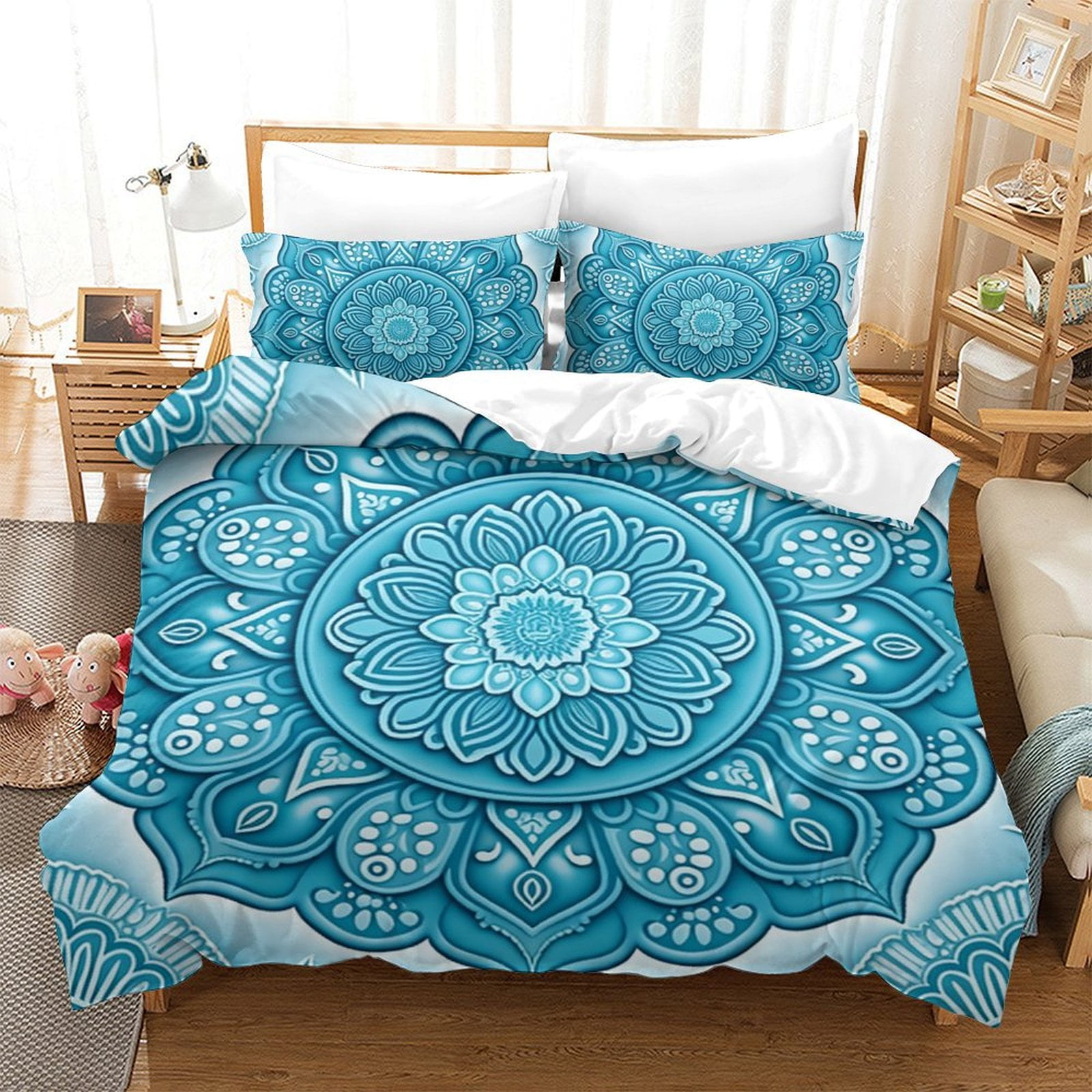 2/3pcs Bedding Set Mandala Pattern Printed Comforter Cover Set Adult ...