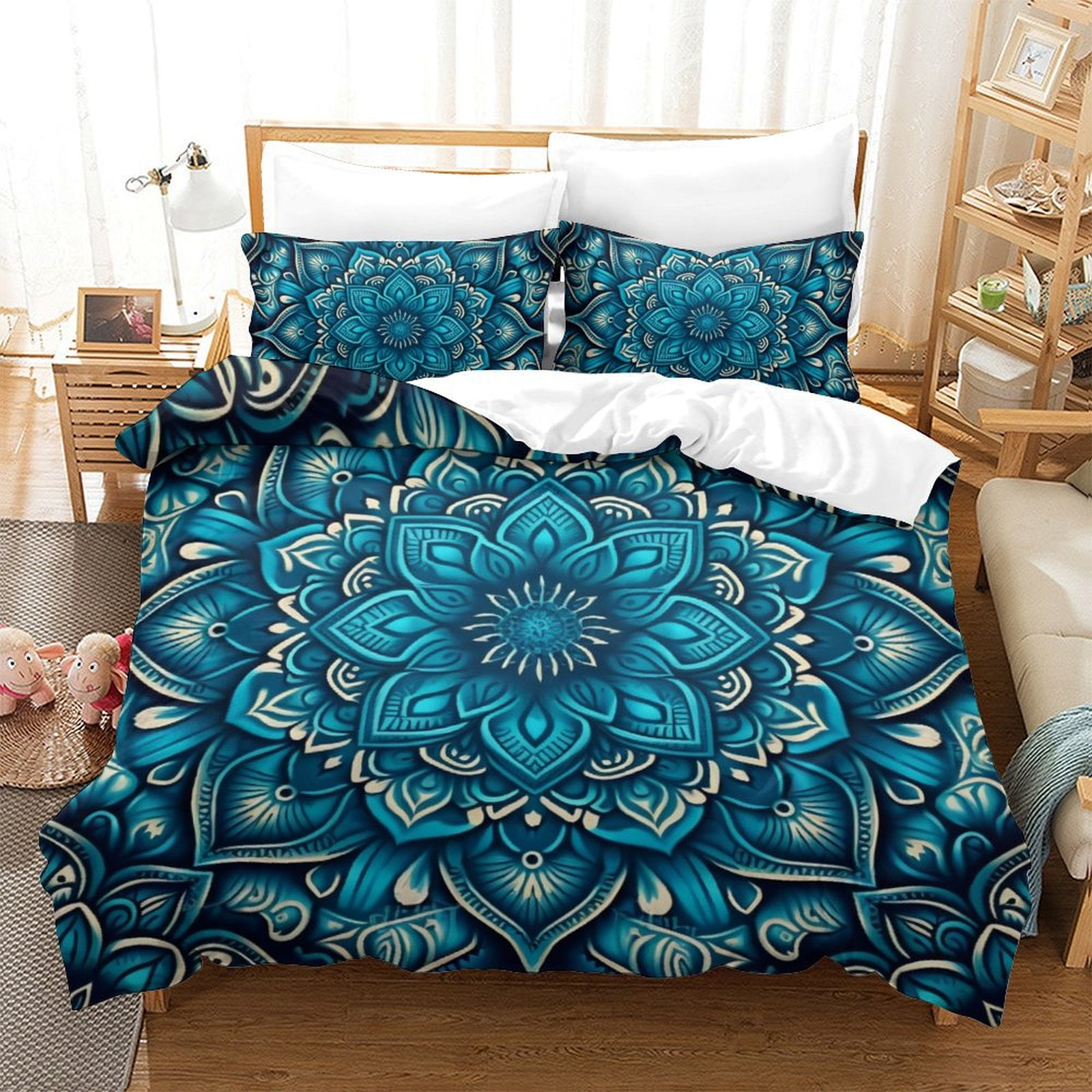 2/3pcs Bedding Set Mandala Pattern Printed Comforter Cover Set Adult ...