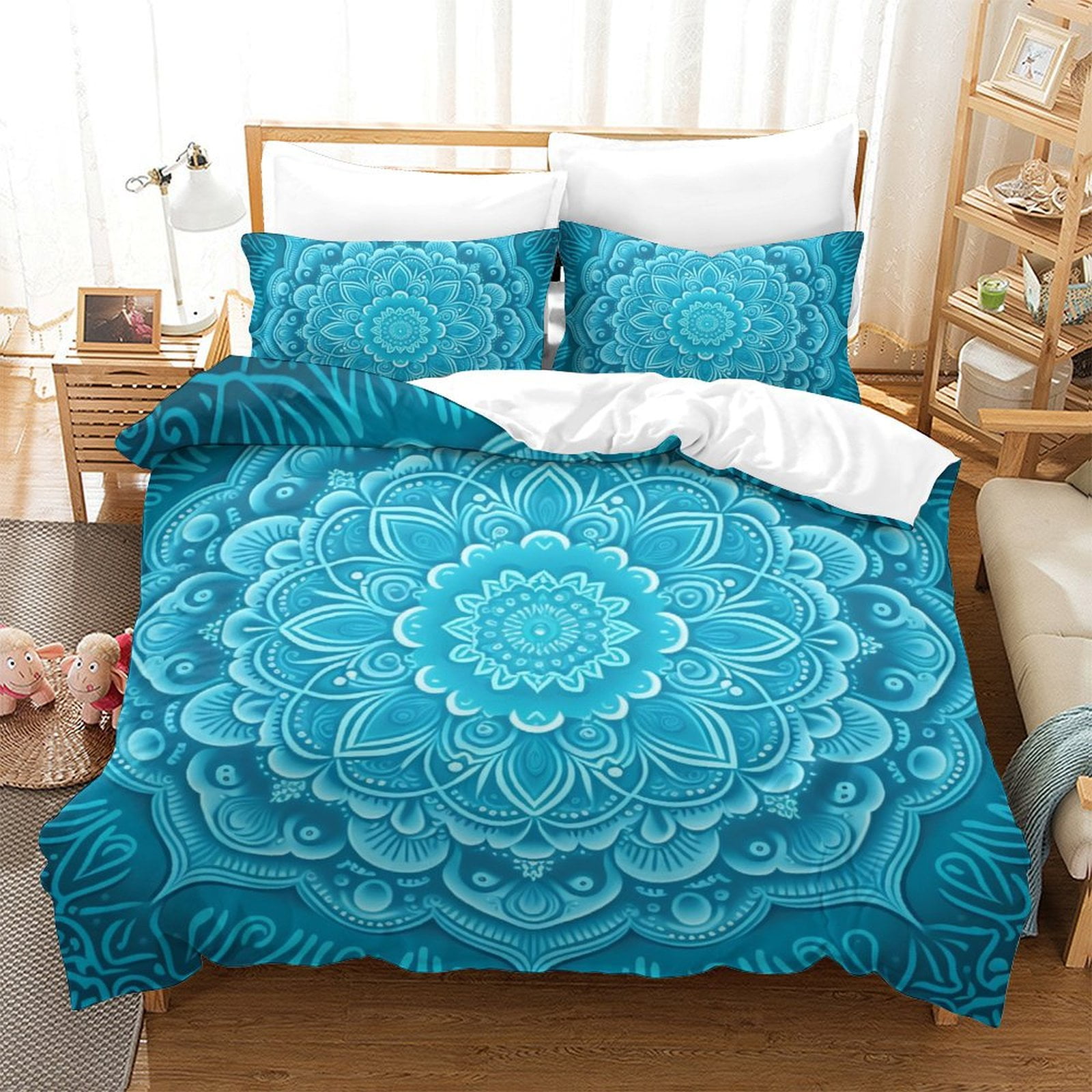 2/3pcs Bedding Set Mandala Pattern Printed Comforter Cover Set Adult ...