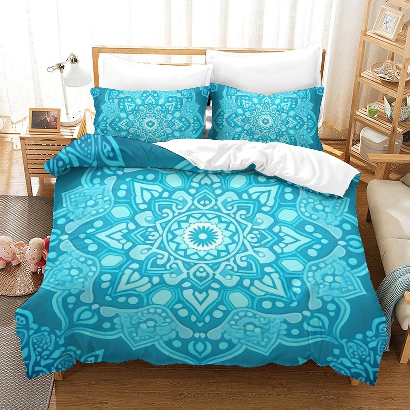2/3pcs Bedding Set Mandala Pattern Printed Comforter Cover Set Adult ...