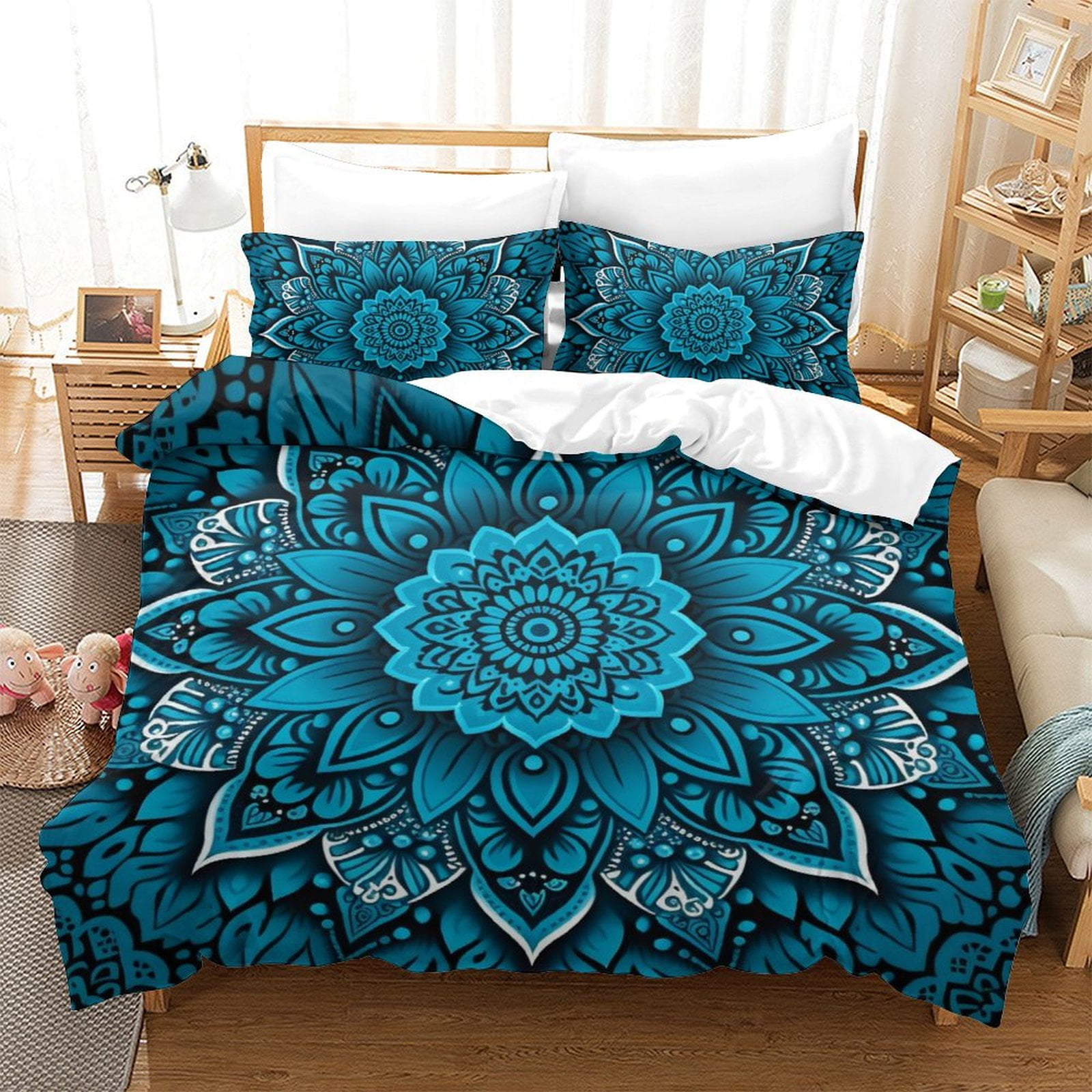 2/3pcs Bedding Set Mandala Pattern Printed Comforter Cover Set Adult ...
