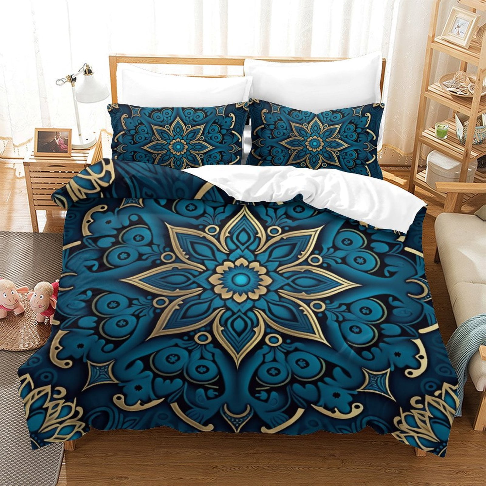2/3pcs Bedding Set Mandala Pattern Printed Comforter Cover Set Adult ...