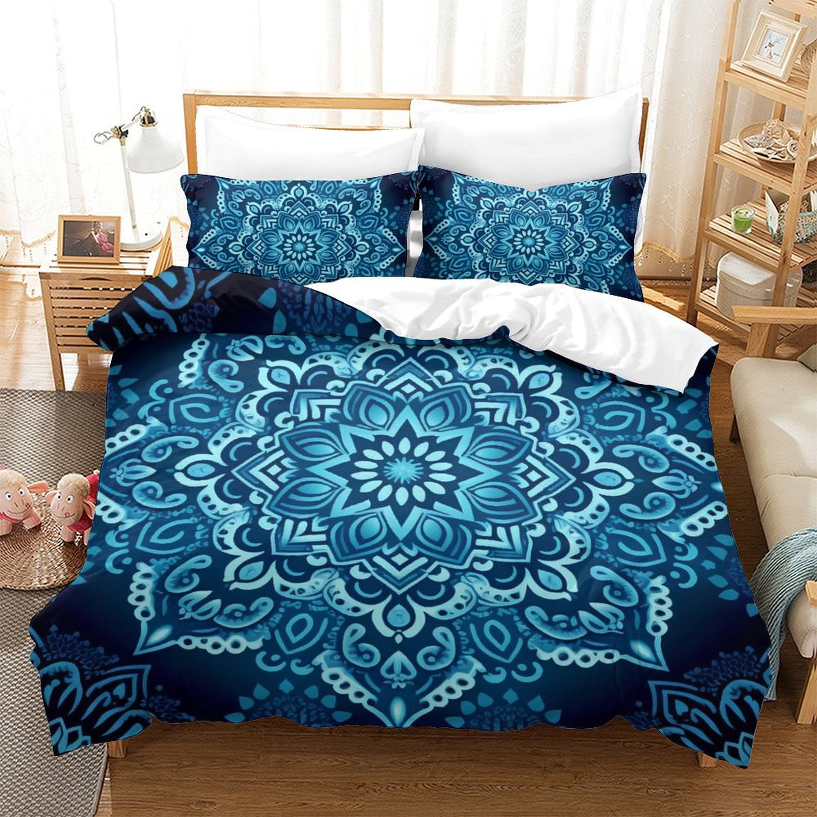 2/3pcs Bedding Set Mandala Pattern Printed Comforter Cover Set Adult ...