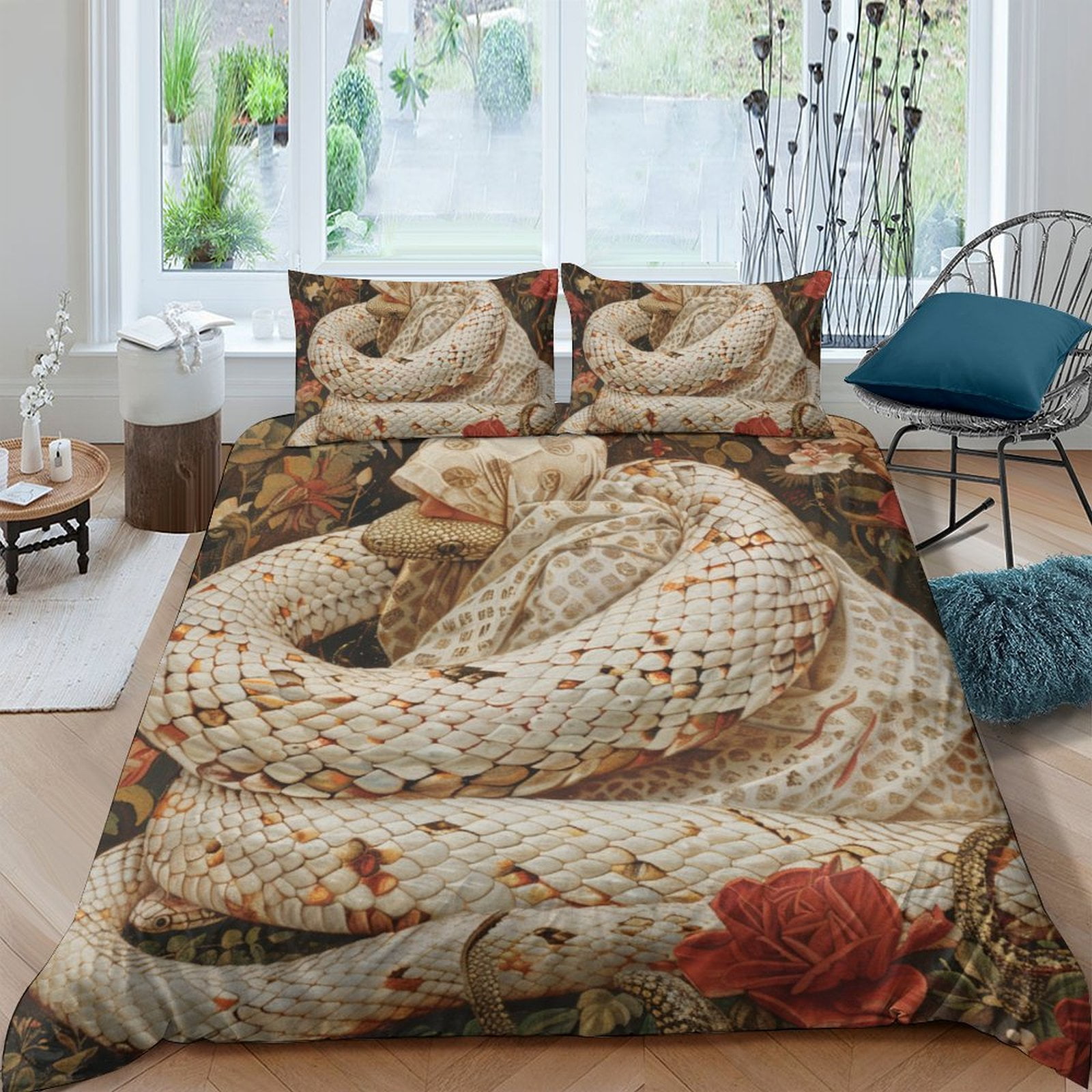 2/3pcs Comforter Cover Set Home Textiles for All Seasons Snake Printed ...