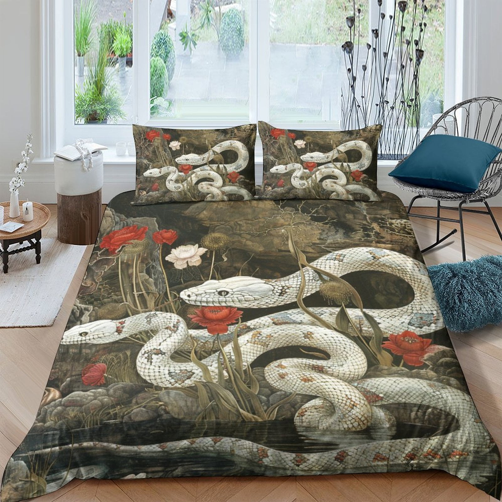 2/3pcs Comforter Cover Set Home Textiles for All Seasons Snake Printed ...