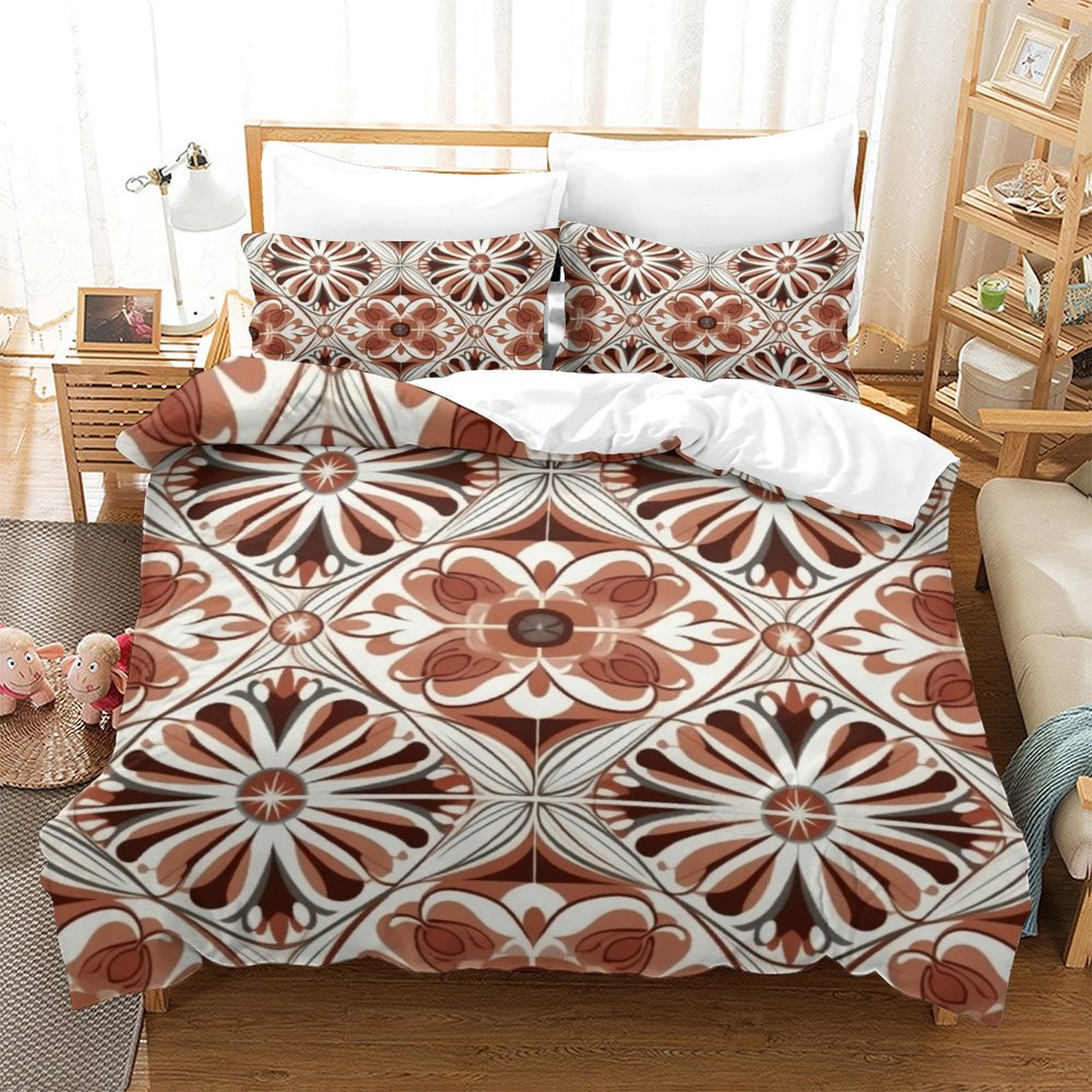 2/3pcs Duvet Cover Set Yellow Flower Pattern Printed Bedspreads Home ...