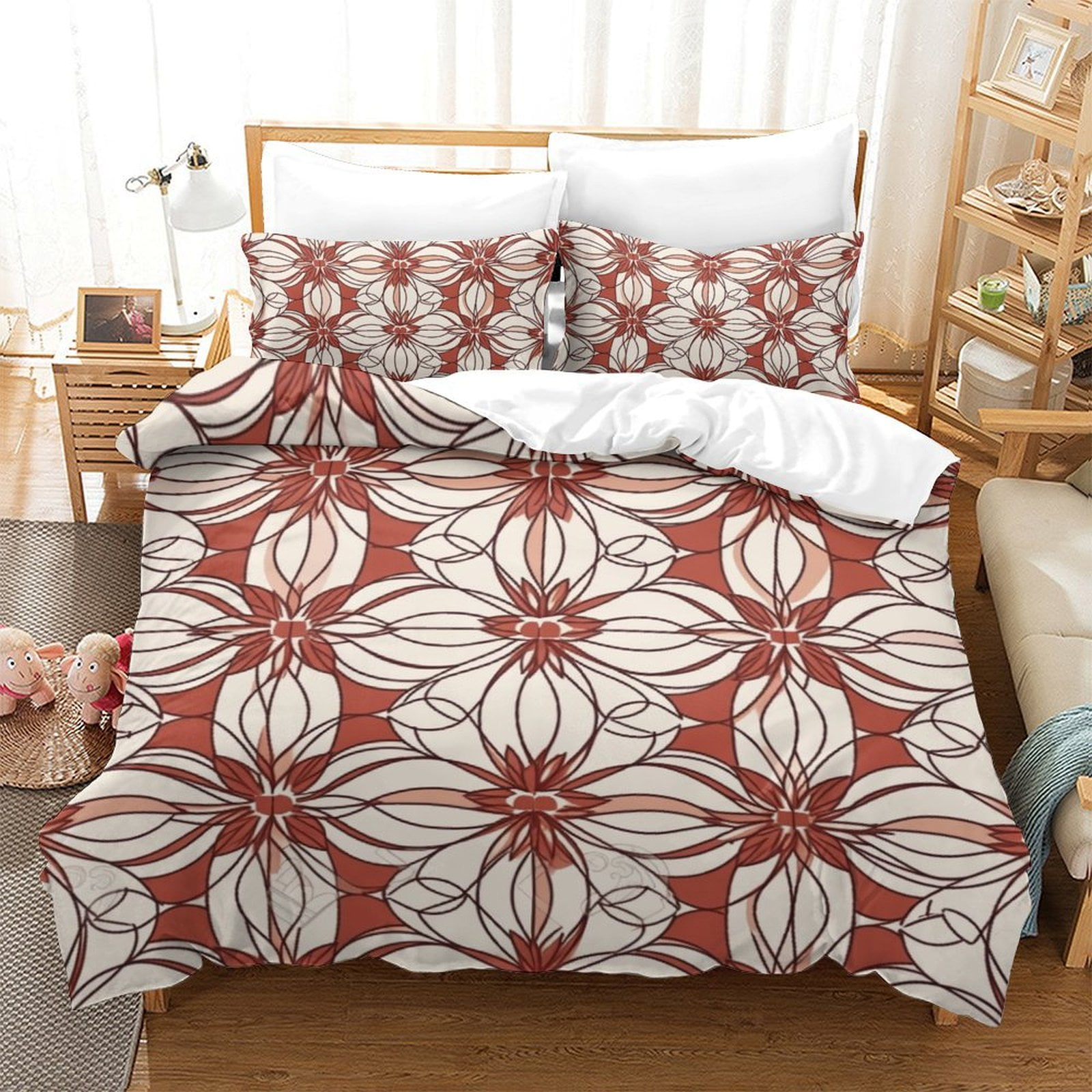 2/3pcs Duvet Cover Set Yellow Flower Pattern Printed Bedspreads Home ...