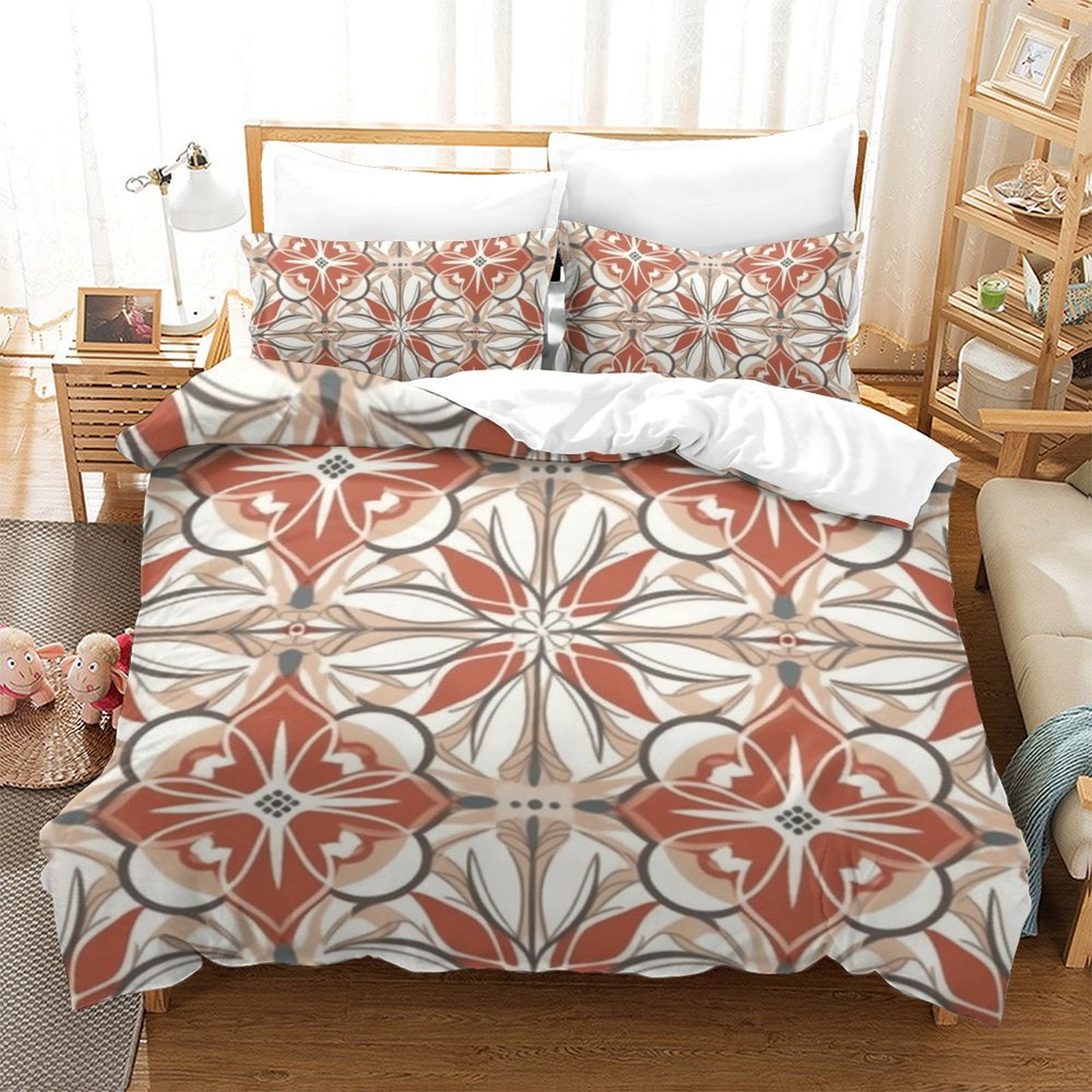 2/3pcs Duvet Cover Set Yellow Flower Pattern Printed Bedspreads Home ...