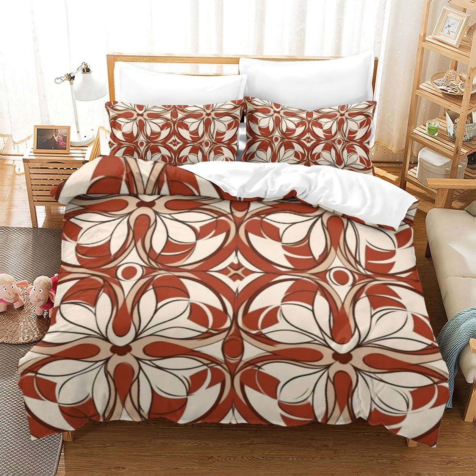 2/3pcs Duvet Cover Set Yellow Flower Pattern Printed Bedspreads Home ...